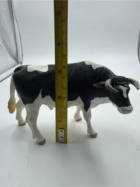 Toys | Holstein Friesian Bull Animal Toy Pvc Action Figure Black And ...
